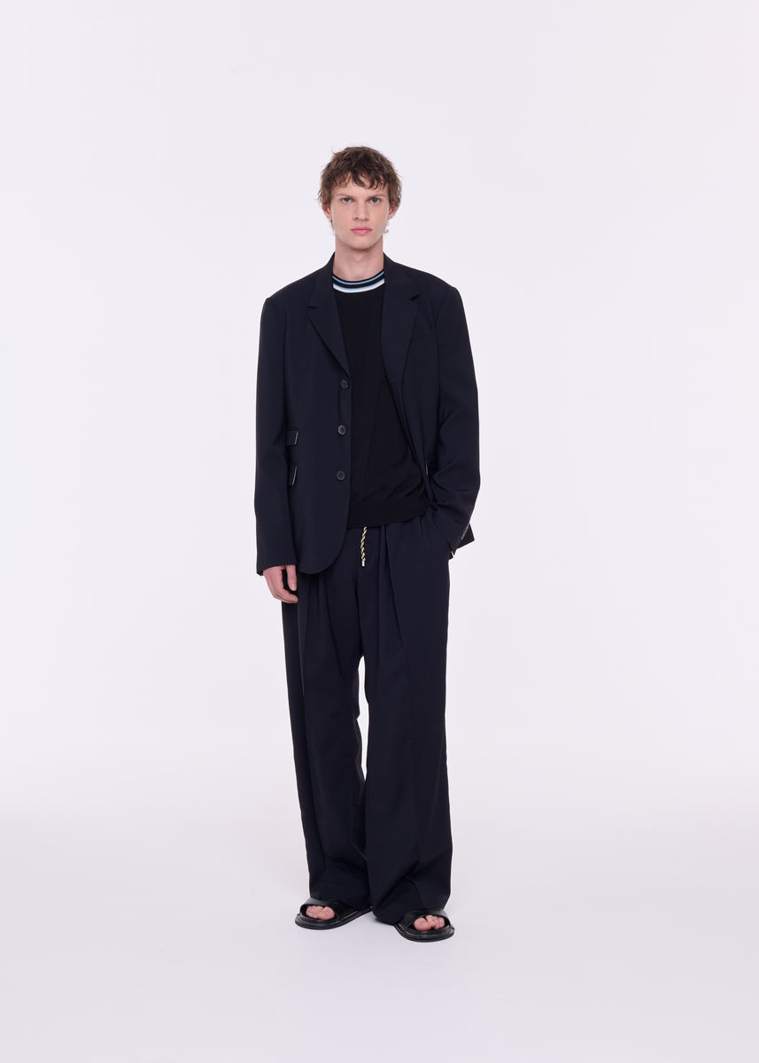 Blue wool panama Jacket - Plan C