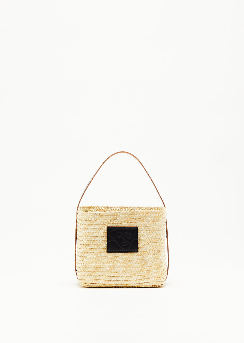 Handmade "Pili and Bianca" straw small basket bag - Plan C