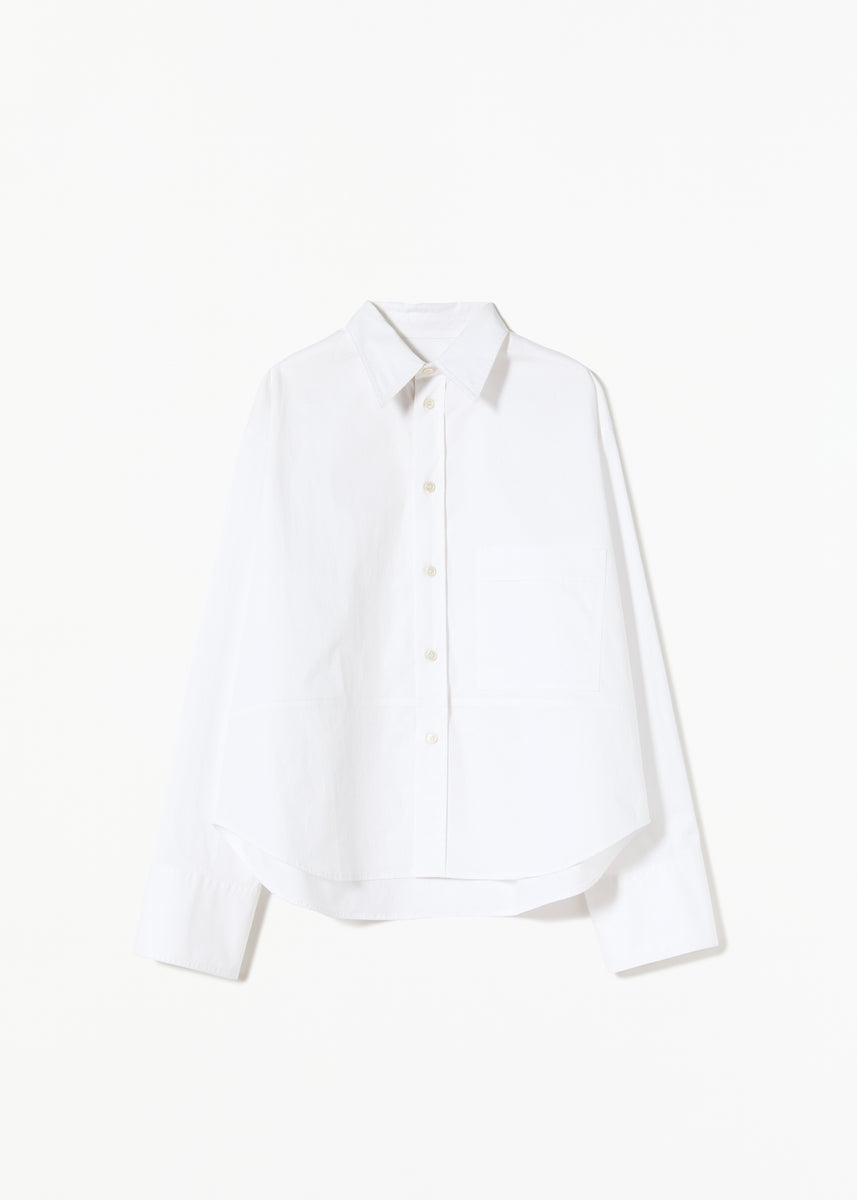White Cotton Boxy Shirt - Plan C