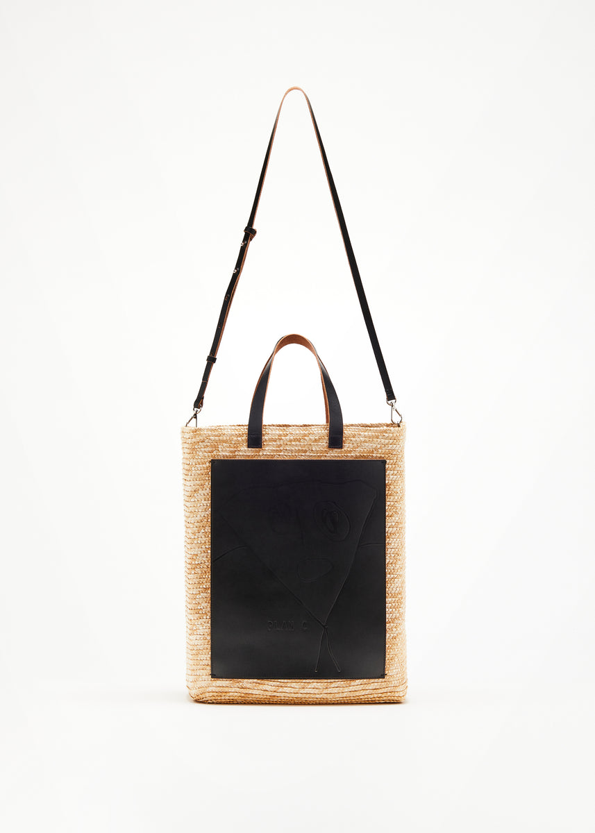 Handmade "Pili and Bianca" large florentine straw bag - Plan C