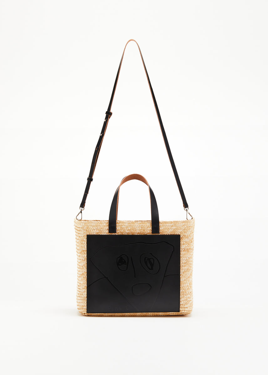 Handmade "Pili and Bianca" medium florentine straw bag - Plan C